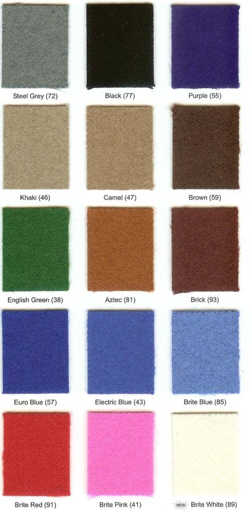 Pool Table Cloth Colors