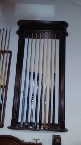Brunswick Cue Rack | Beautiful cherry hardwood cue rack
